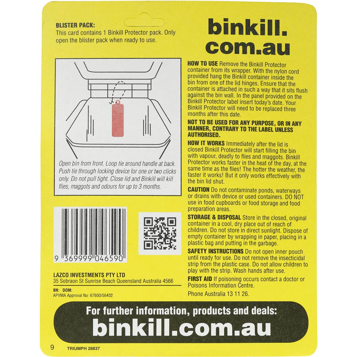 Binkill Insect Control 10.5g | Woolworths