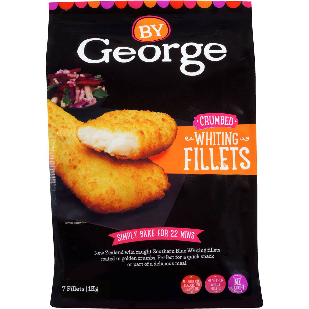 By George Fish Crumbed Whiting Fillets 1kg | Woolworths