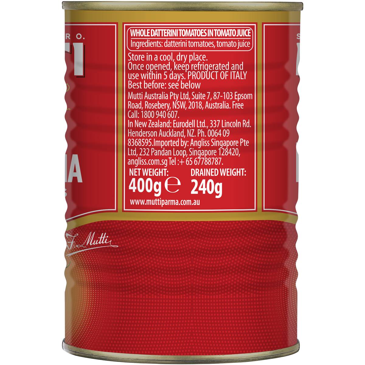 Mutti Baby Roma Tomatoes 400g | Woolworths