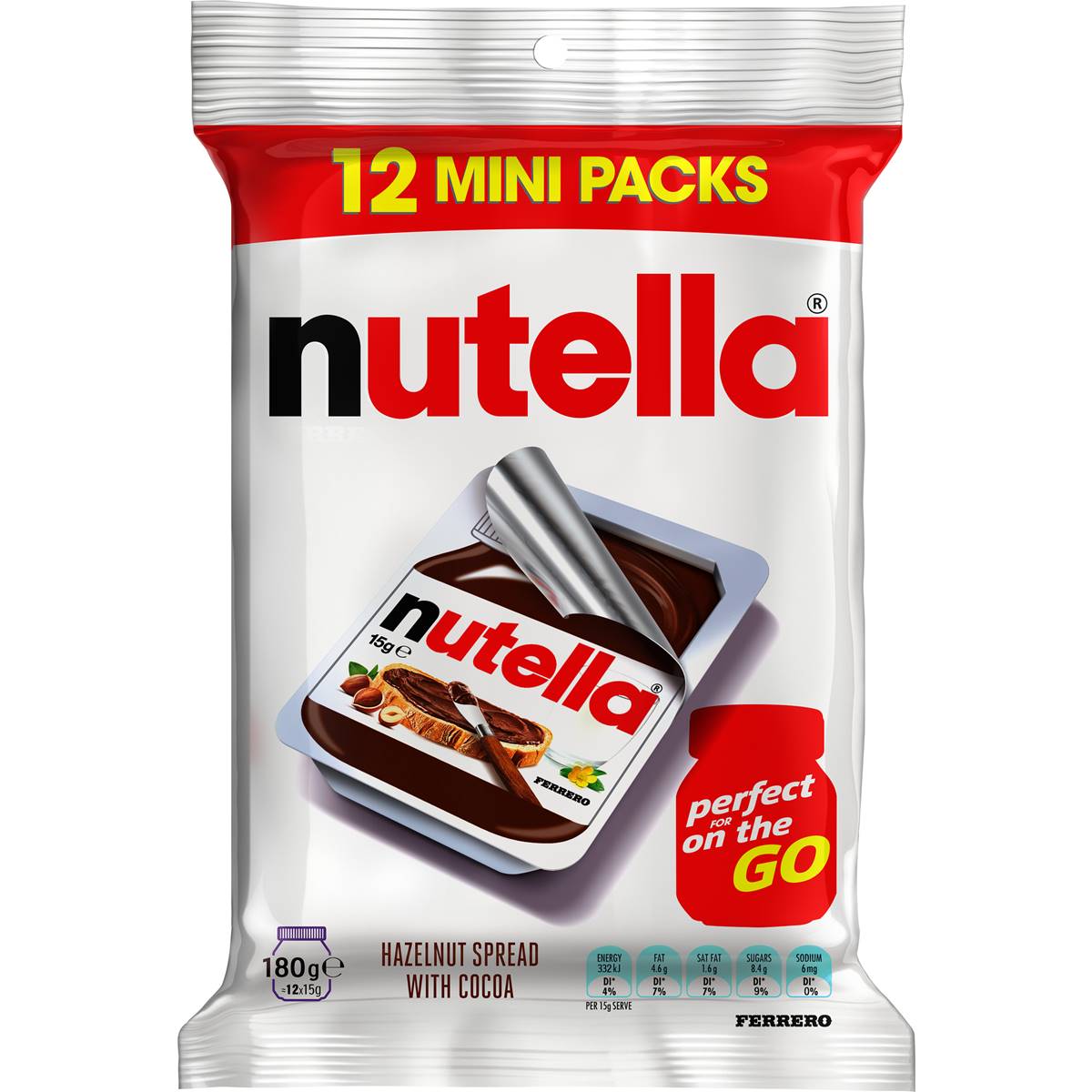 Nutella Hazelnut Chocolate Spread 12pack | Woolworths