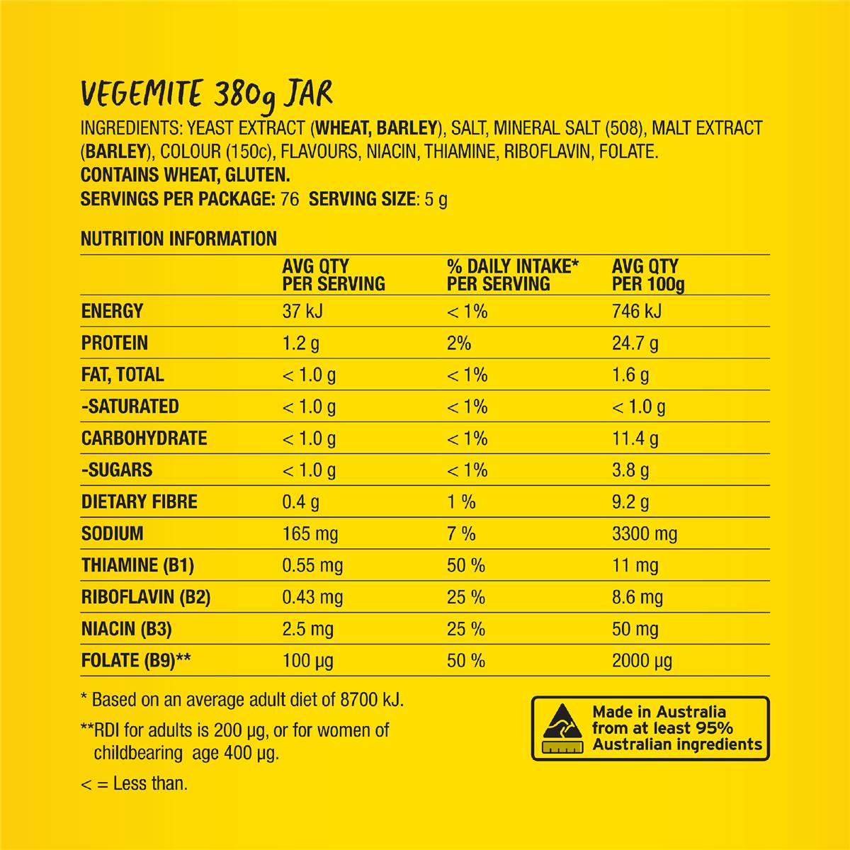 Vegemite Spread 380g | Woolworths