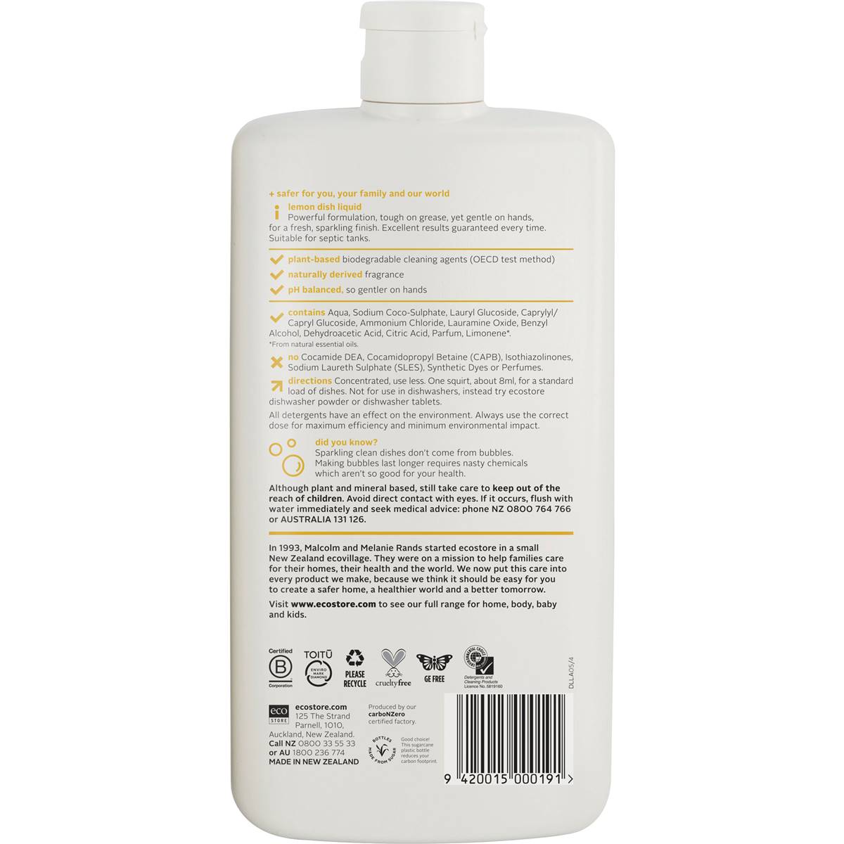 Ecostore Dishwashing Liquid Lemon 1l | Woolworths