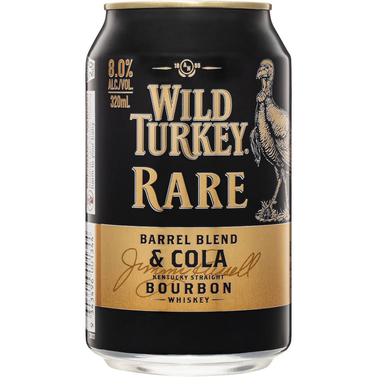 Wild Turkey Bourbon Rare & Cola Can 320ml | Woolworths