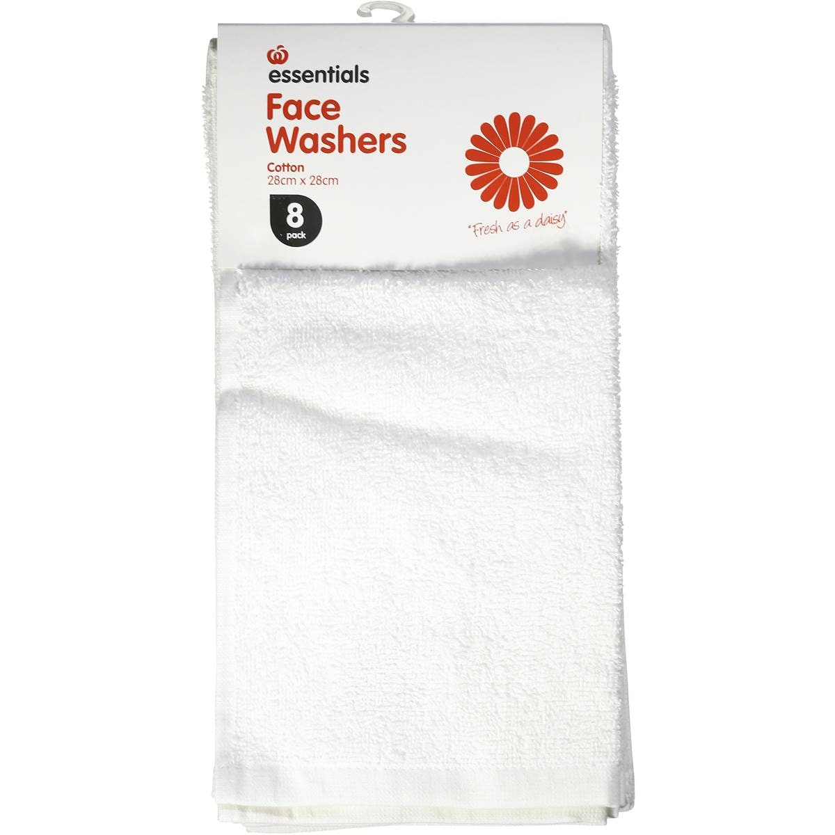 Woolworths Essentials Face Washer Assorted Colours 8 Pack | Woolworths