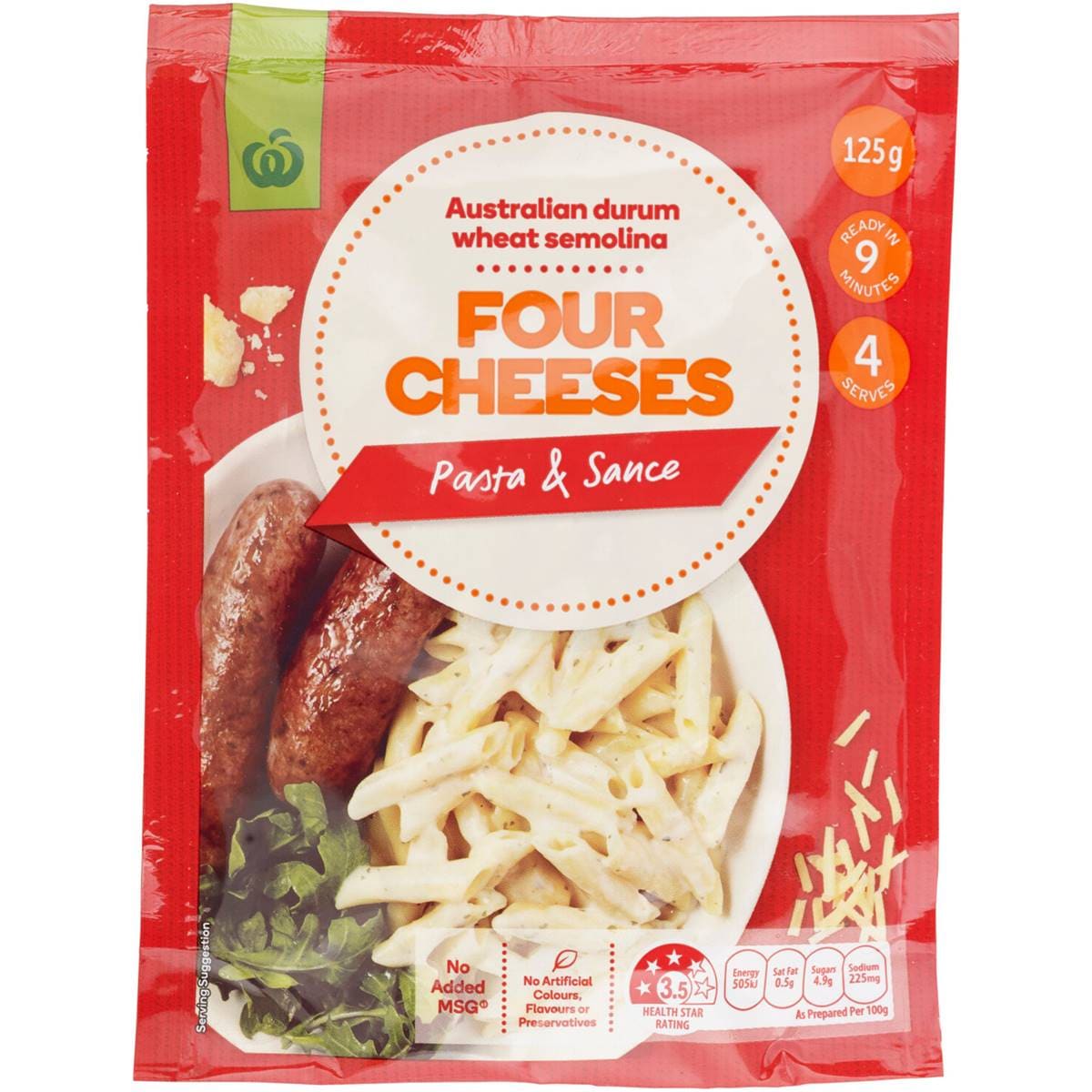 Woolworths Four Cheeses Pasta 125g | Woolworths