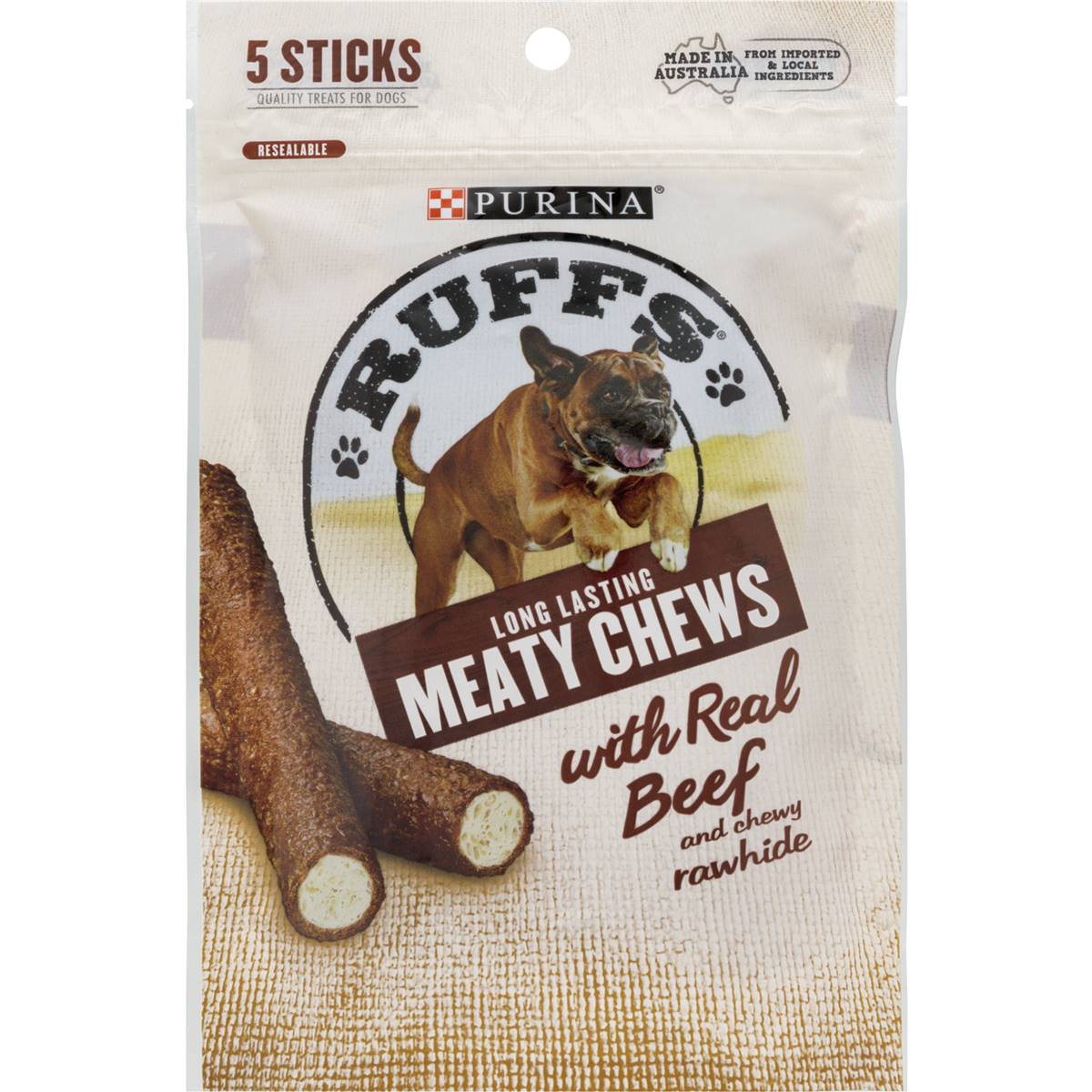 Ruffs Treat Meaty Chews Beef 5pk | Woolworths