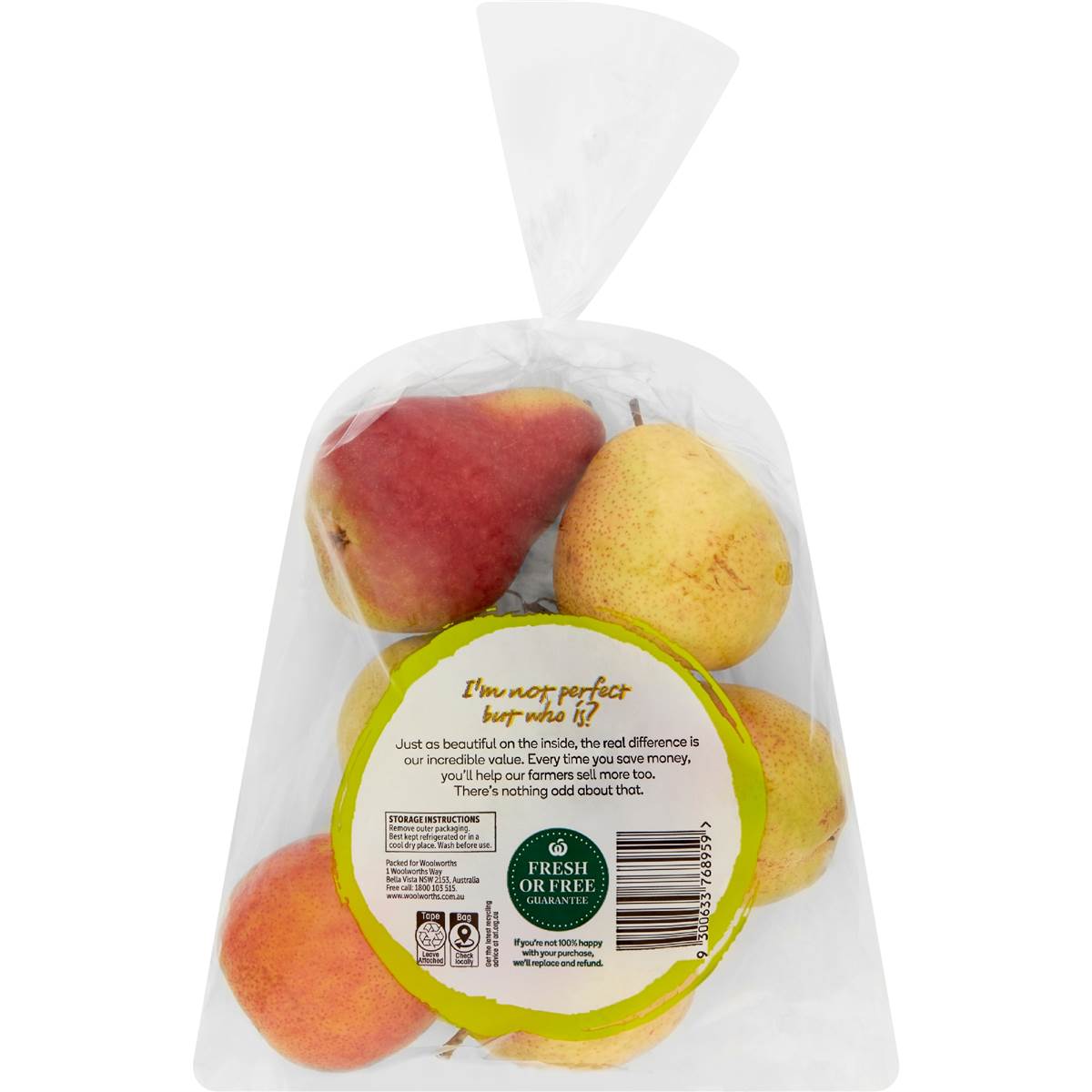 The Odd Bunch Pear Prepacked 1kg | Woolworths