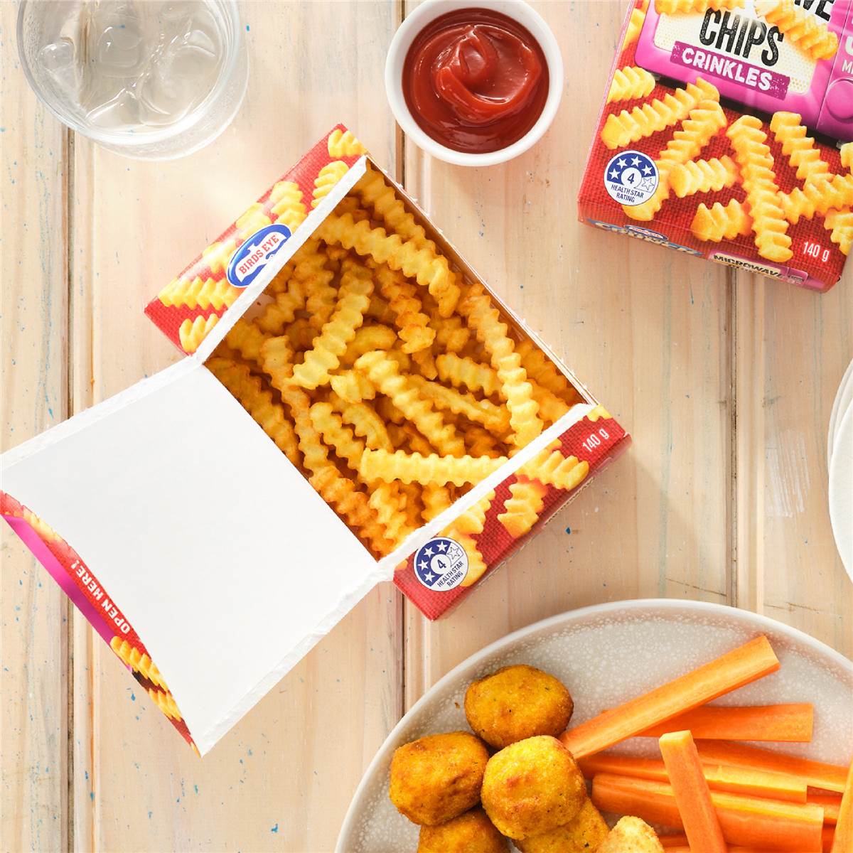 Birds Eye Microwave Chips Crinkle 140g | Woolworths