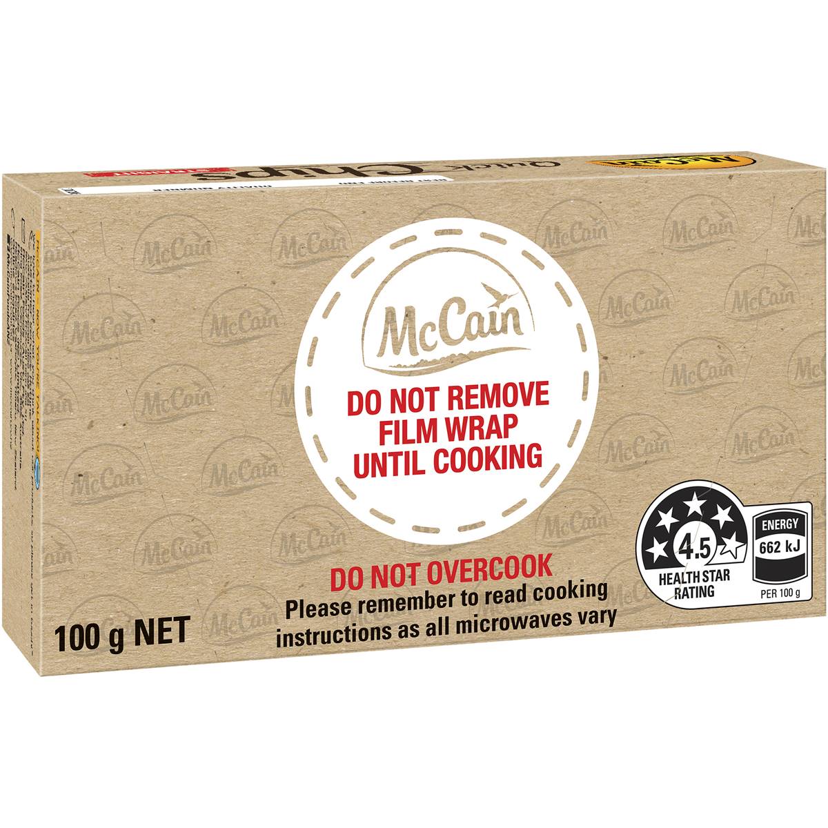 Mccain Microwave Quick Chips 100g | Woolworths