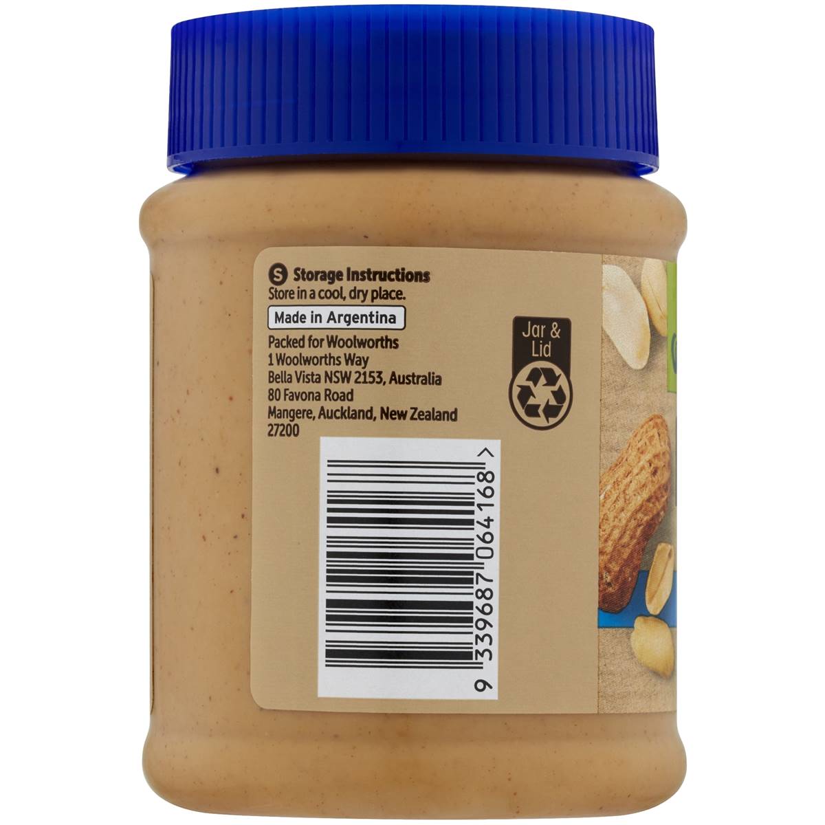 Woolworths Smooth Peanut Butter Natural 375g | Woolworths