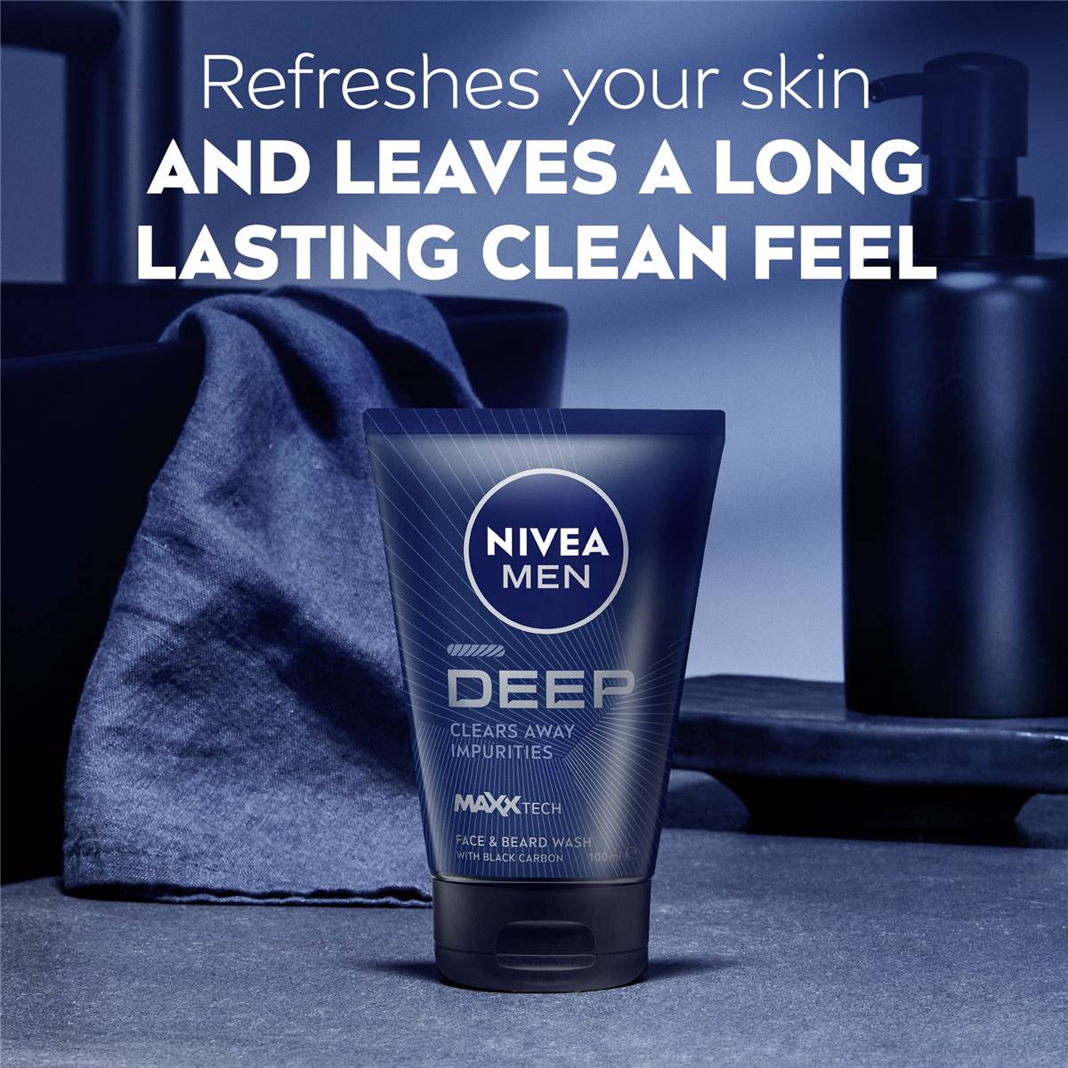 Nivea Men Deep Face Wash And Beard Wash 100ml Woolworths
