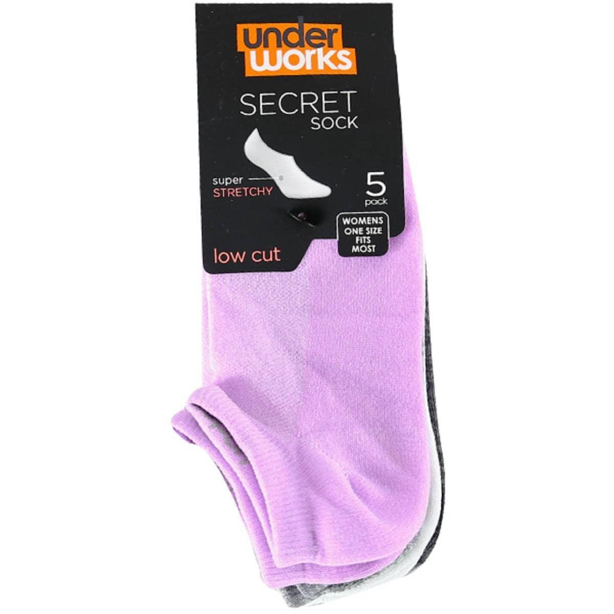 Underworks Ladies Secret Sock Assorted Colours 5 Pack | Woolworths