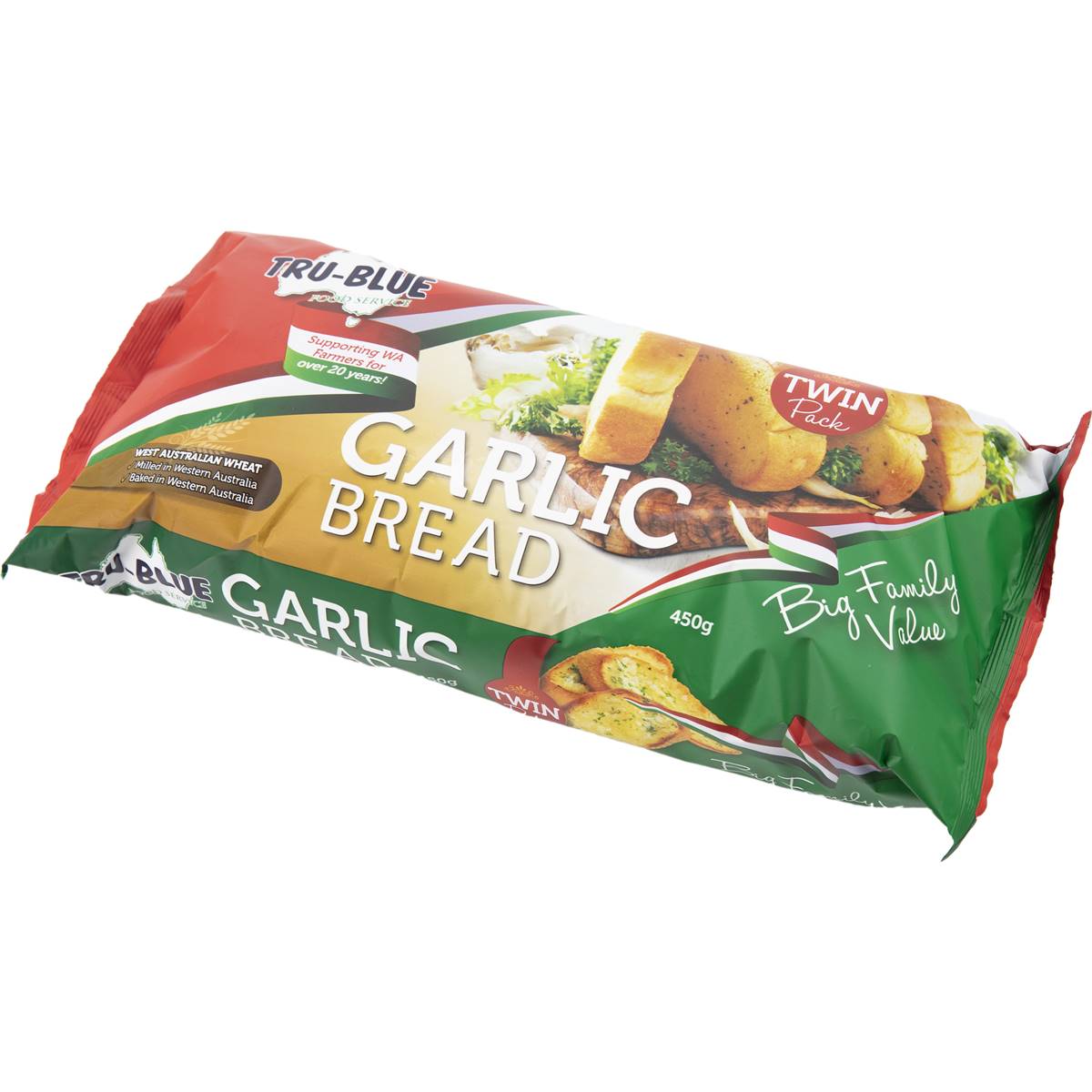 Tru Blue Garlic Bread Twin Pack 450g | Woolworths