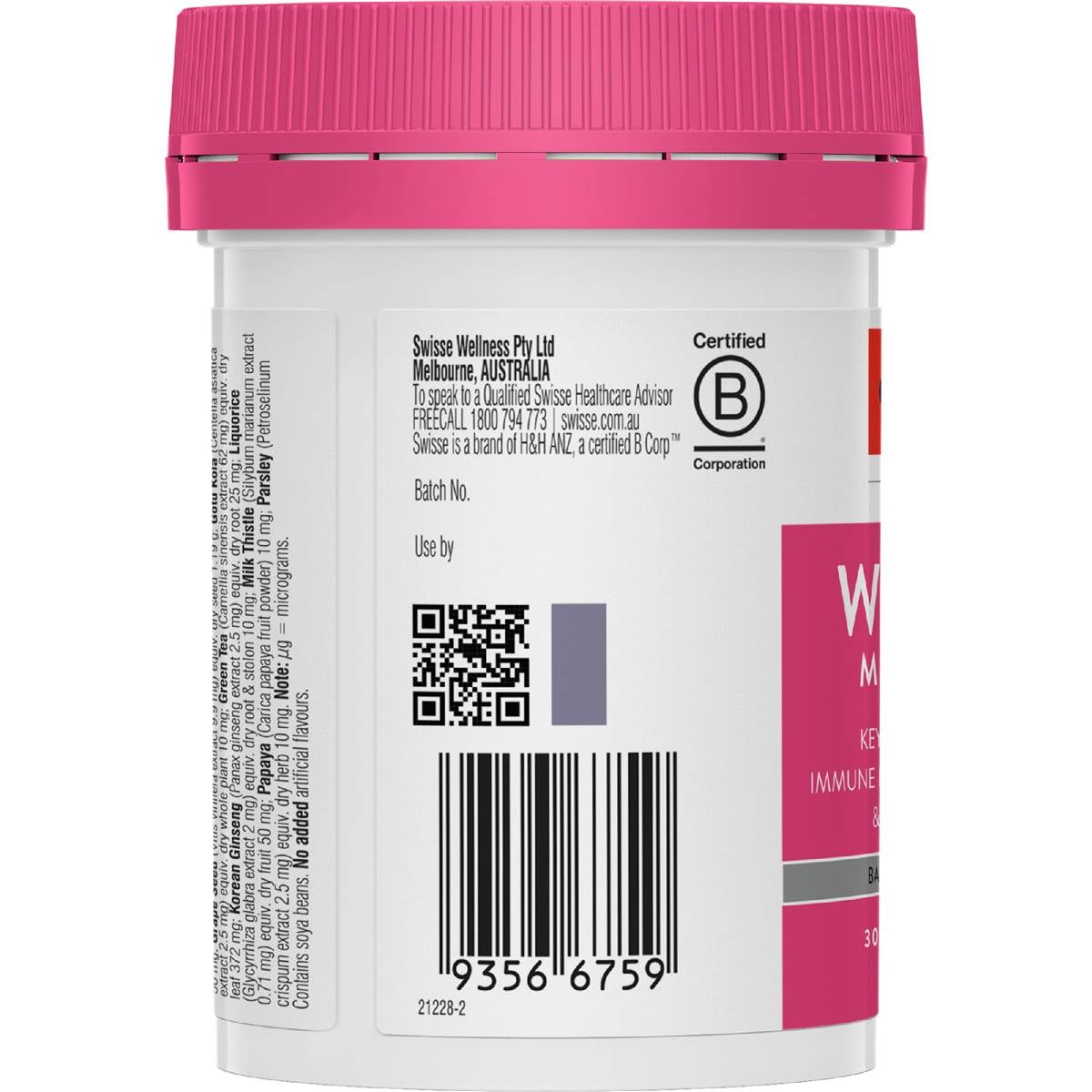 Swisse Ultivite Women's Multi Vitamin Tablets 30 Pack | Woolworths