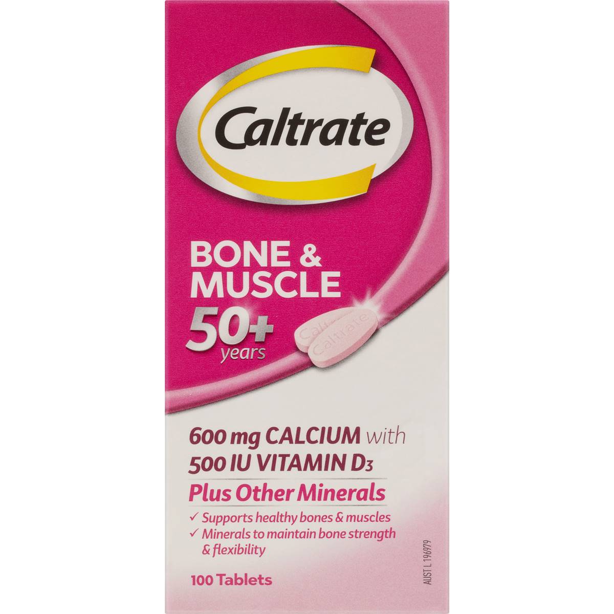 Caltrate Bone & Muscle 50 Plus With Calcium & Vitamin D3 100 Pack ...