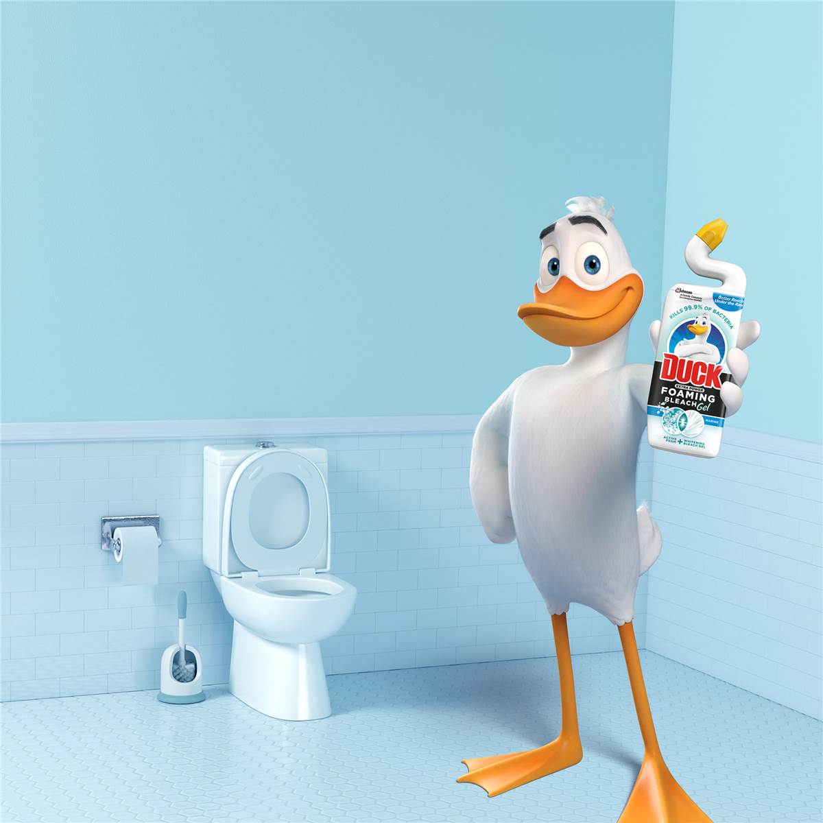 Duck Foaming Bleach Gel Toilet Cleaner Marine 750ml | Woolworths