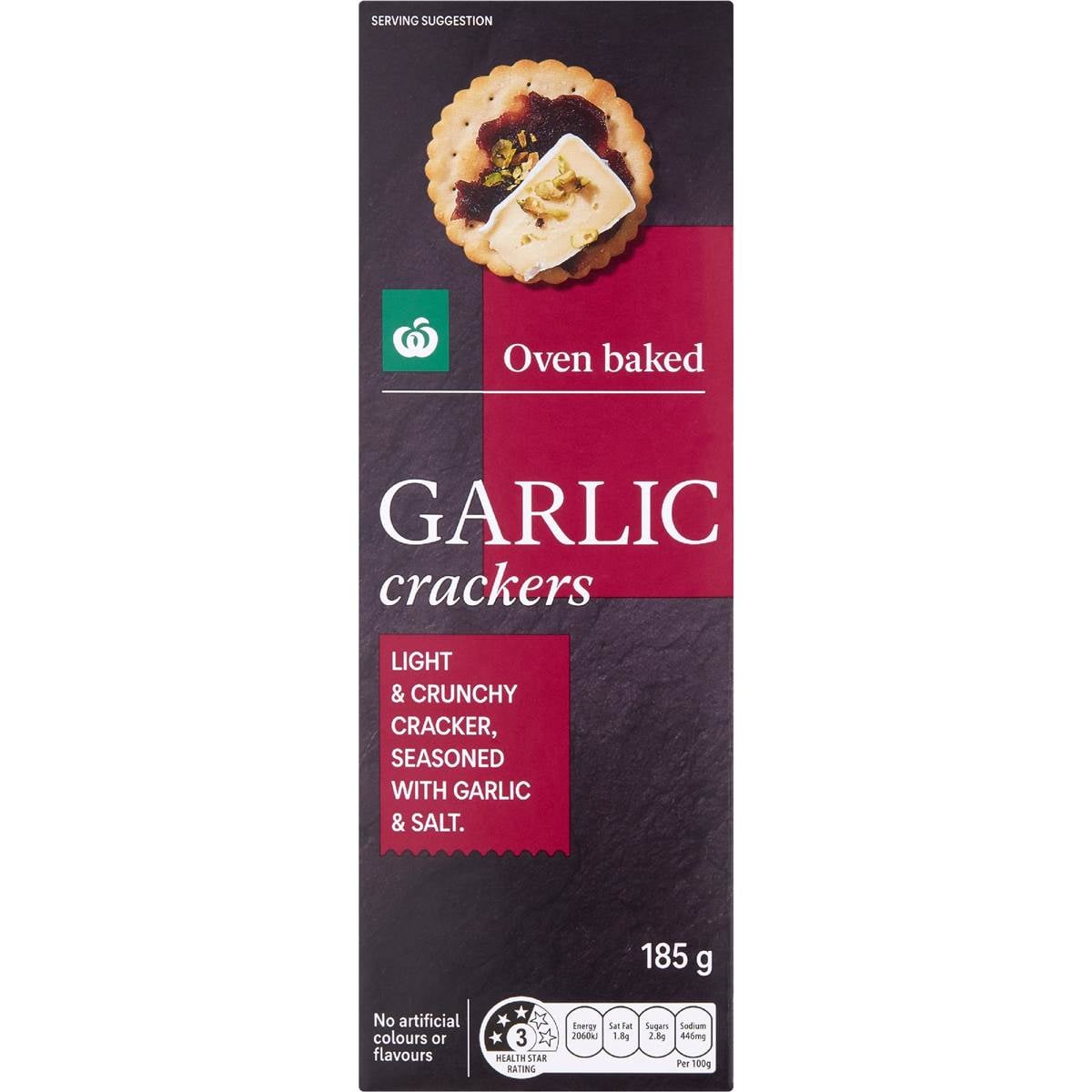 Woolworths Garlic Crackers 185g | Woolworths