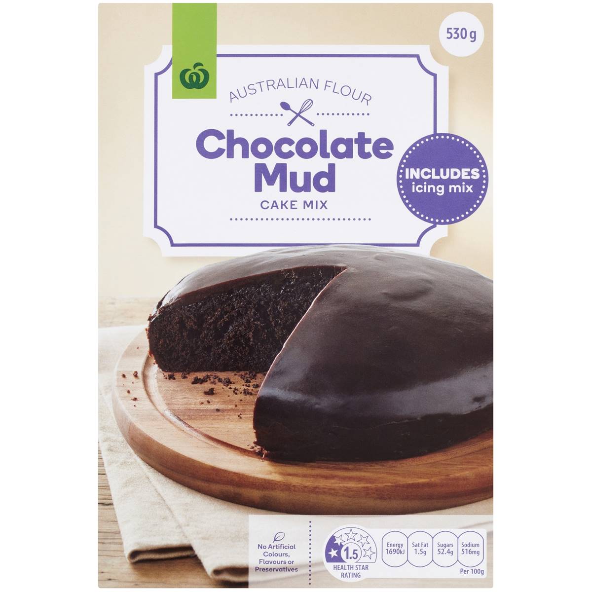 Woolworths Mud Cake With Icing Mix 530g | Woolworths