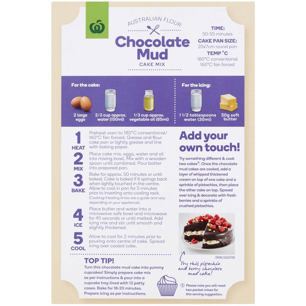Woolworths Mud Cake With Icing Mix 530g | Woolworths