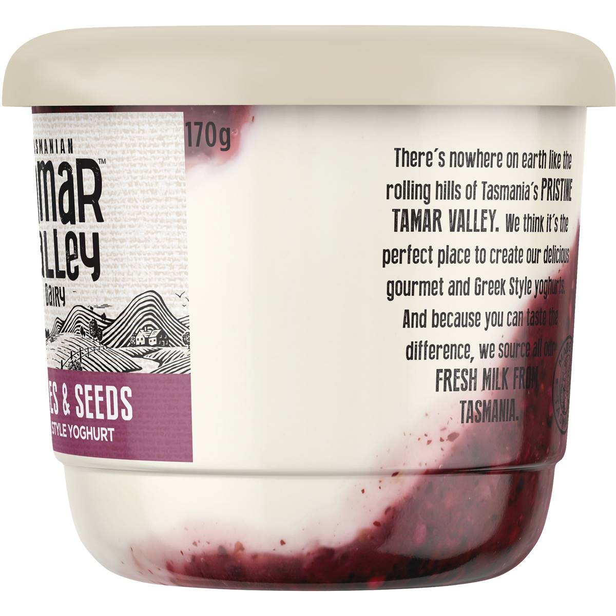 Tamar Valley Berries & Seeds Greek Style Yoghurt 170g | Woolworths