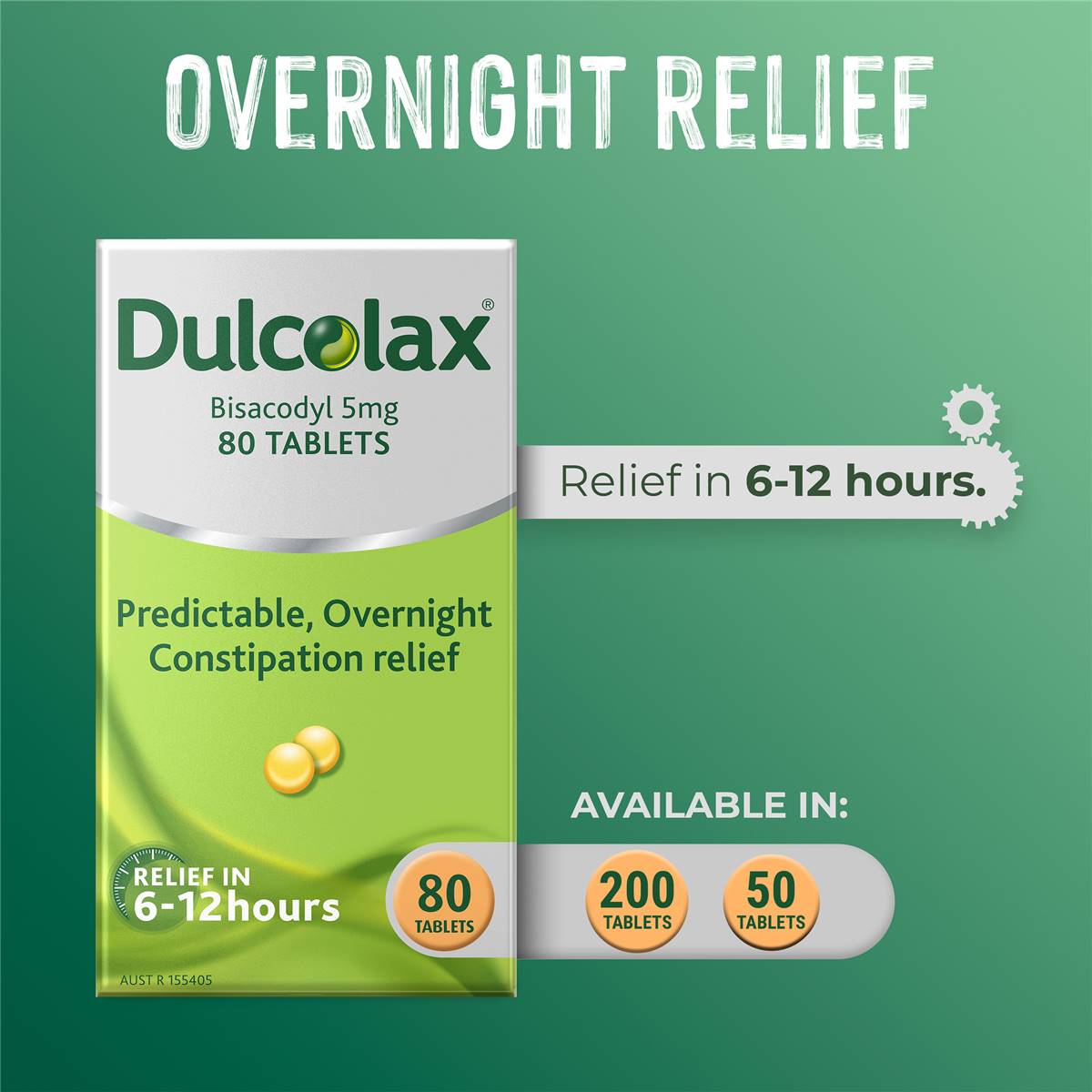 Dulcolax Laxatives 5mg Tablets For Constipation Relief 80 Pack | Woolworths