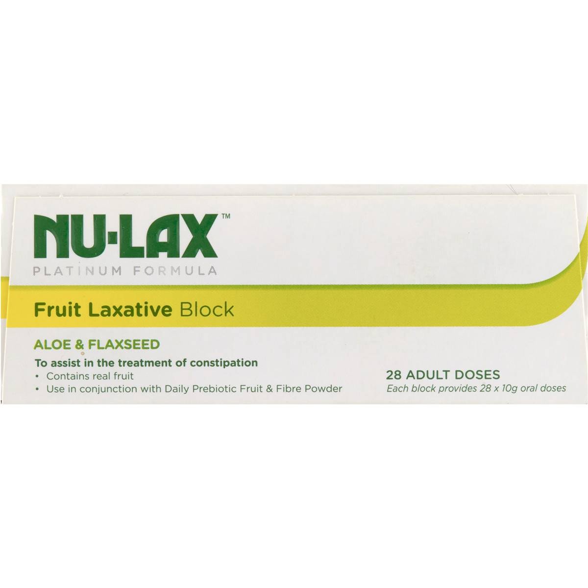 Nu-lax Fruit Laxative Block Aloe & Flaxseed 280g | Woolworths