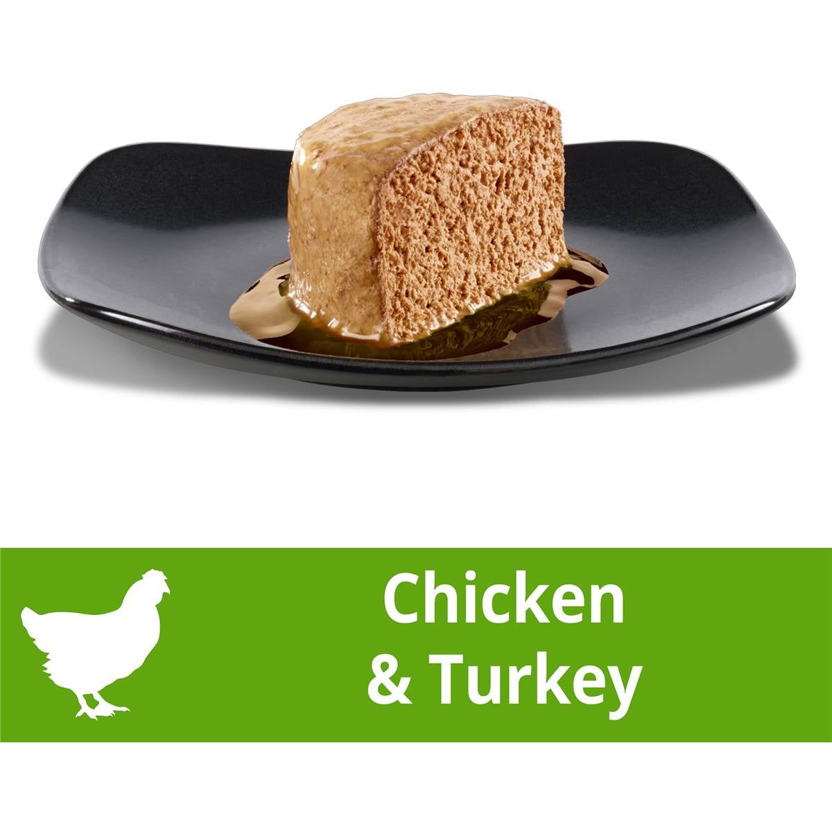 Dine Perfect Portions Pate Wet Cat Food Chicken & Turkey 37.5g X12 Pack ...
