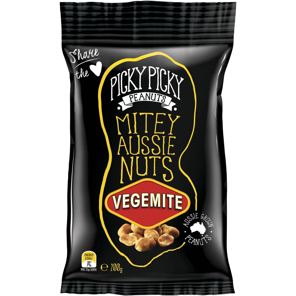 Picky Picky Mitey Aussie Nuts Vegemite 200g | Woolworths