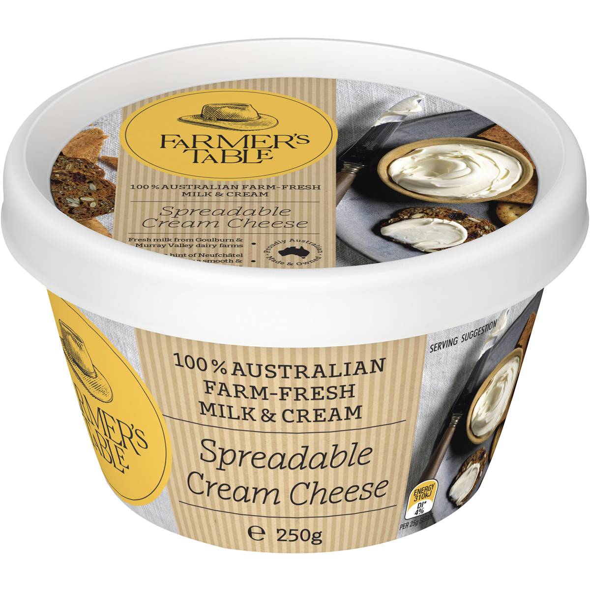 Farmers Table Cream Cheese Spread 250g | Woolworths