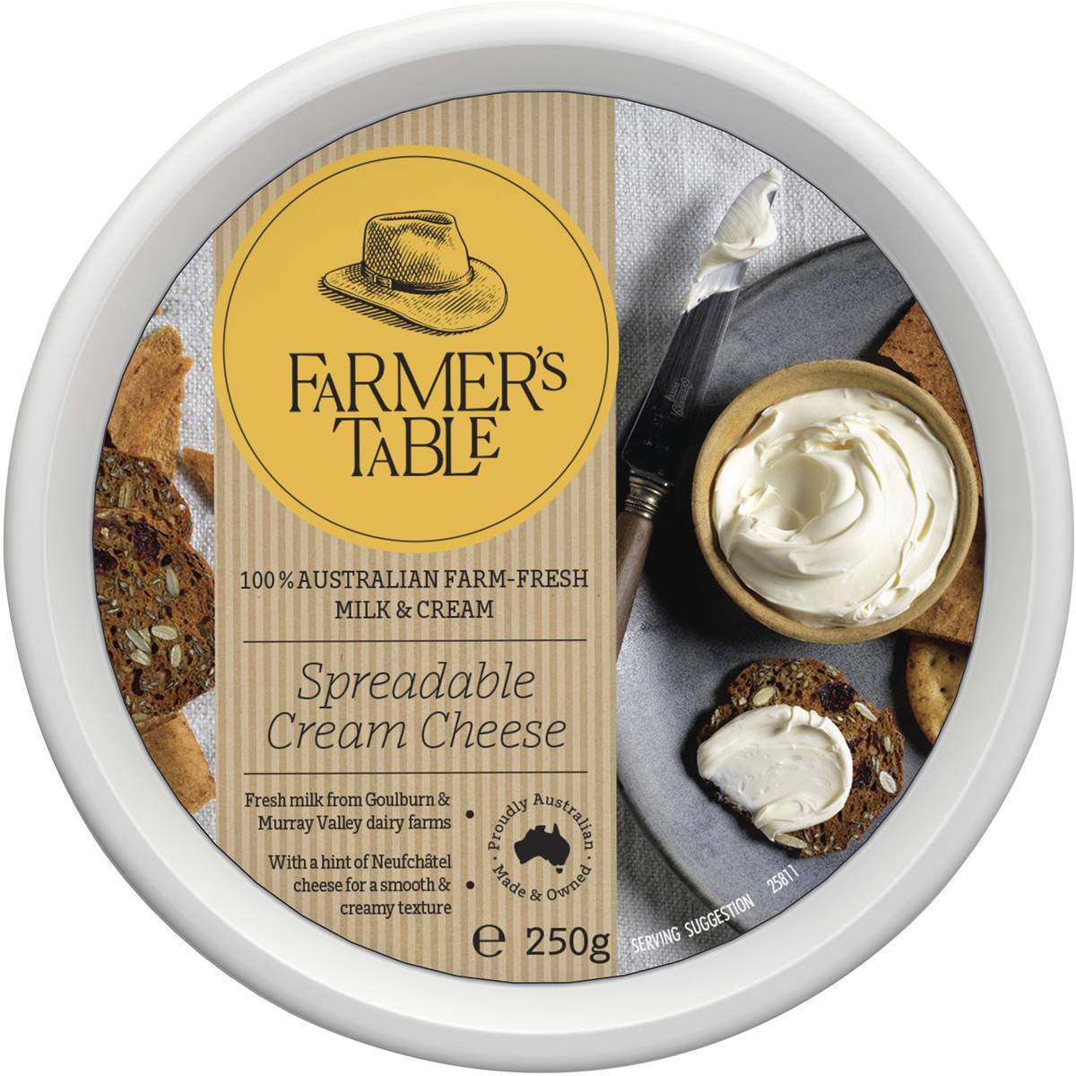Farmers Table Cream Cheese Spread 250g | Woolworths