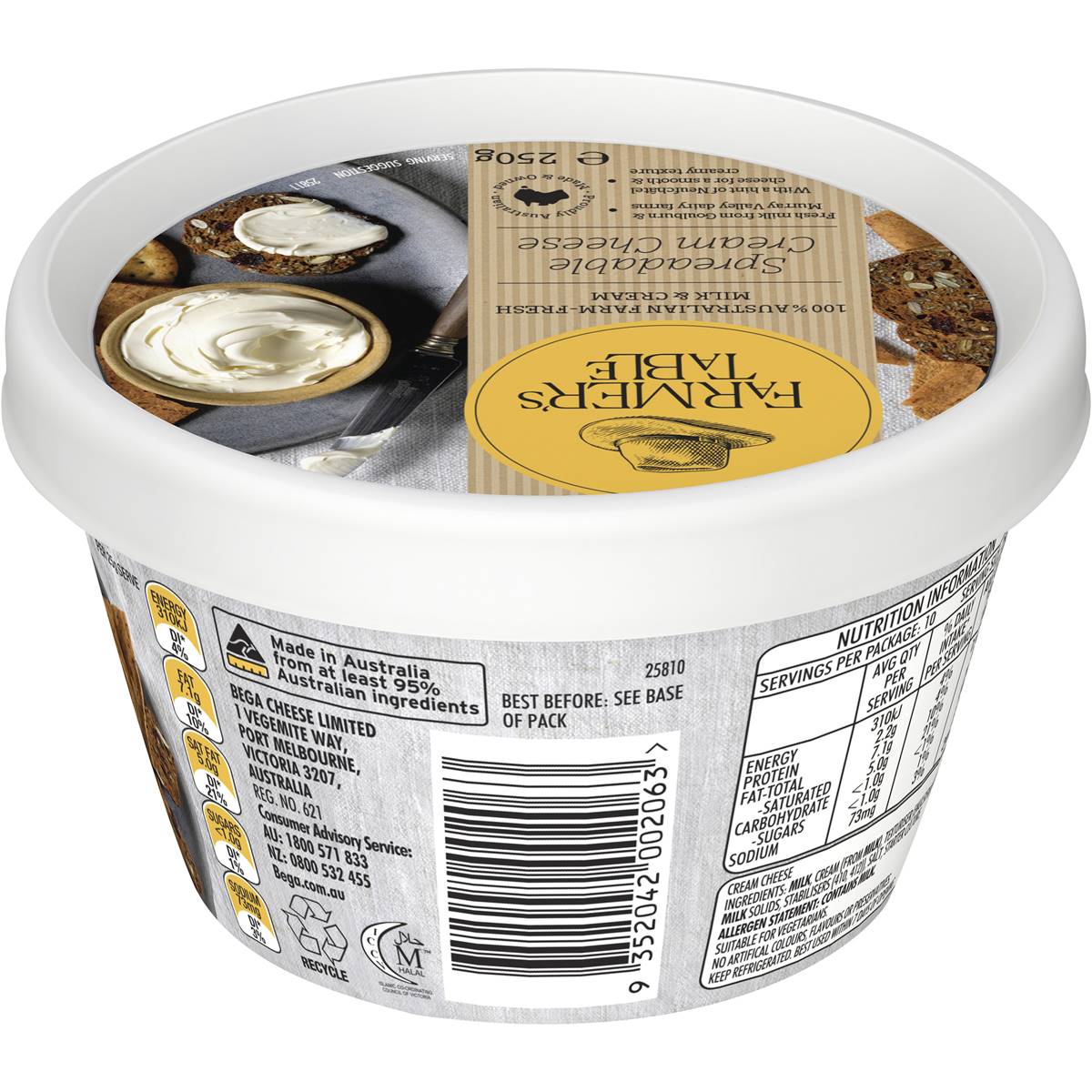 Farmers Table Cream Cheese Spread 250g | Woolworths