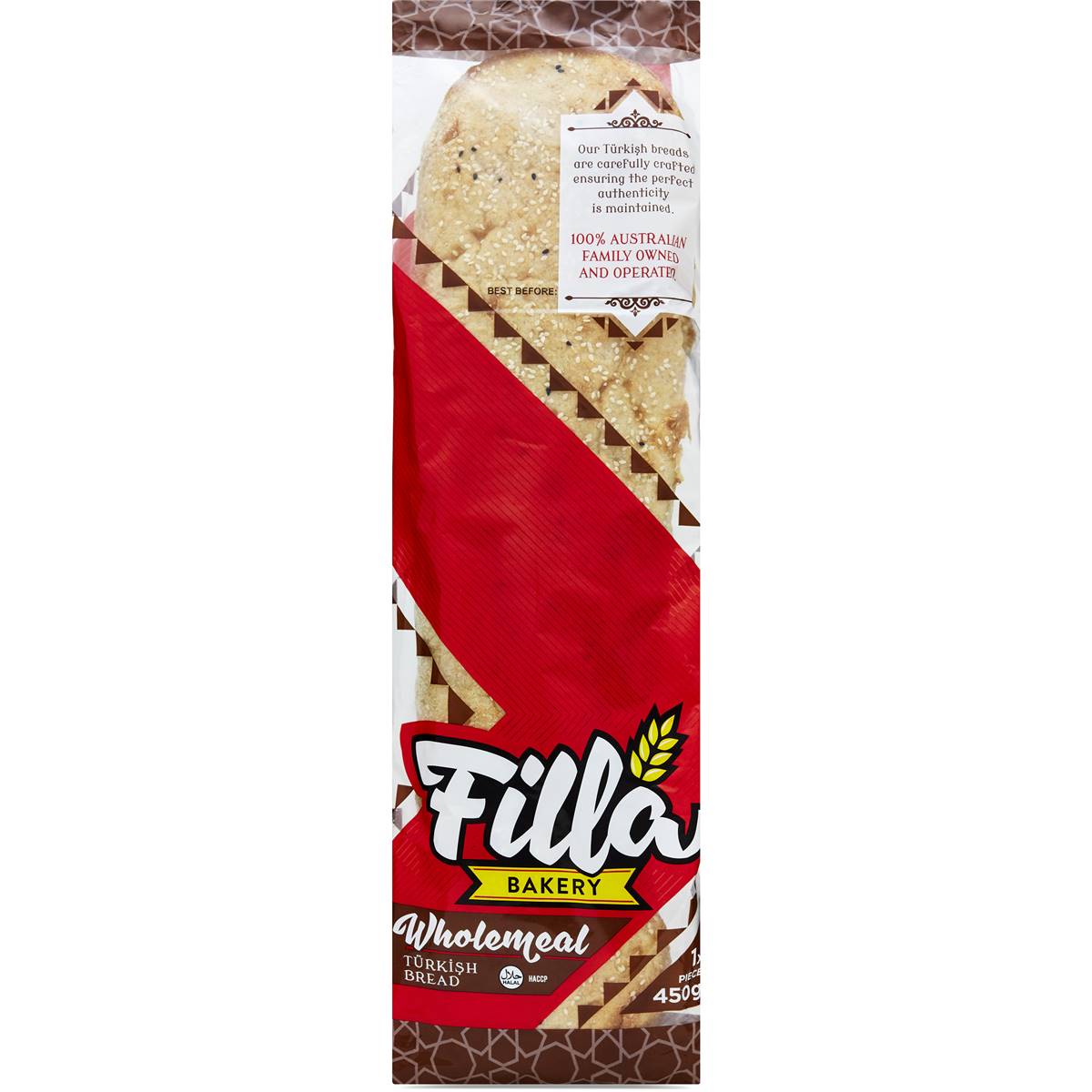 Filla Bakery Wholemeal Pide Each | Woolworths