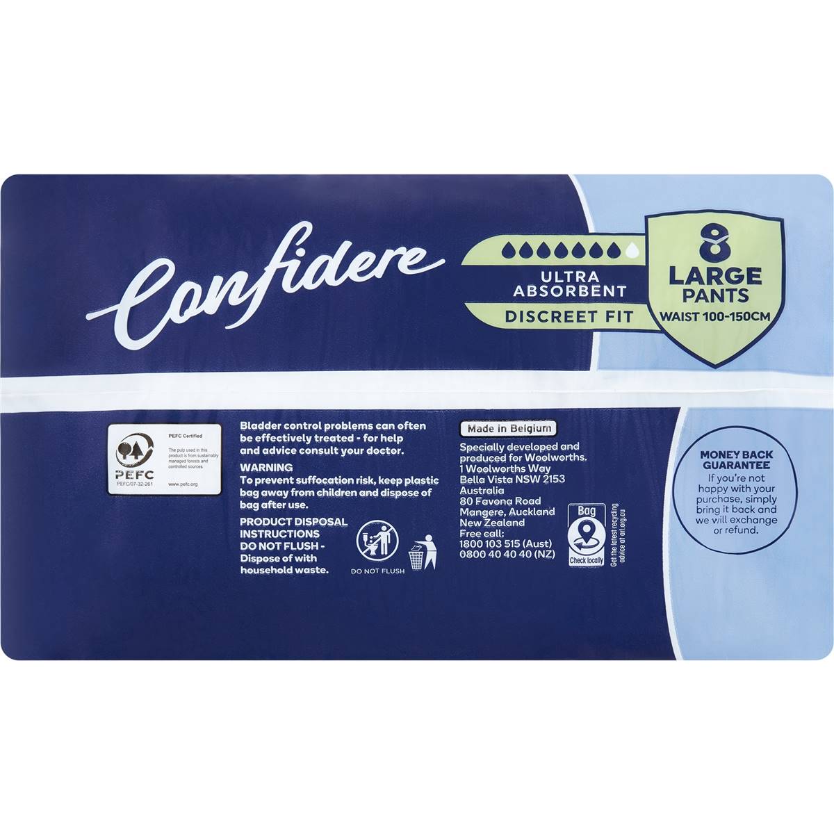 Confidere Incontinence Pants Mens Large 8 Pack | Woolworths