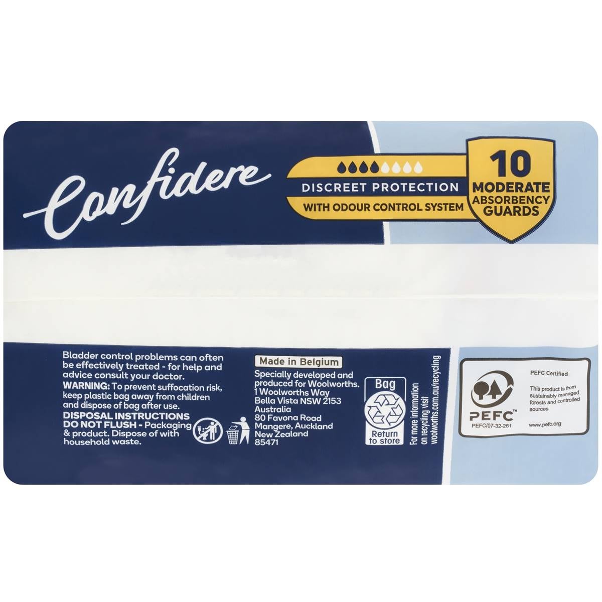 Confidere Incontinence Mens Guard 10 Pack | Woolworths