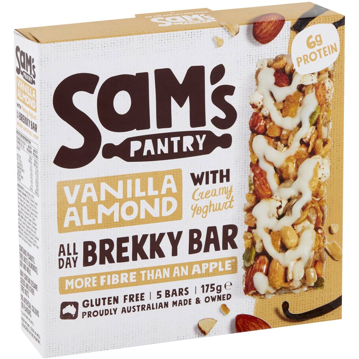 Sam's Pantry Vanilla Almond Brekky Bar 5 Pack | Woolworths