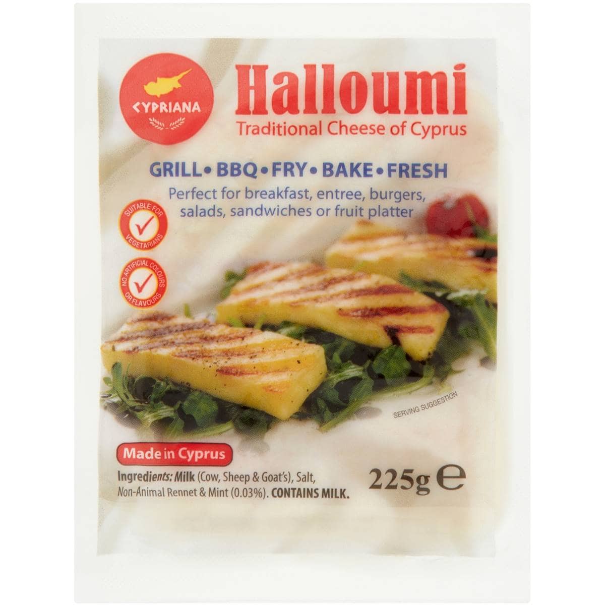 Cypriana Halloumi Cheese Block 225g | Woolworths