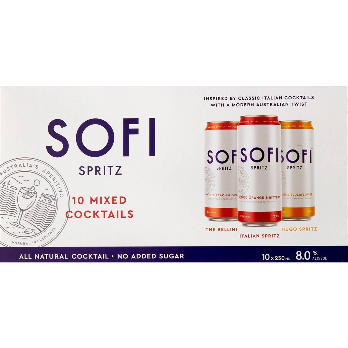 Sofi Spritz Mixed Cans 250ml X10 Pack | Woolworths