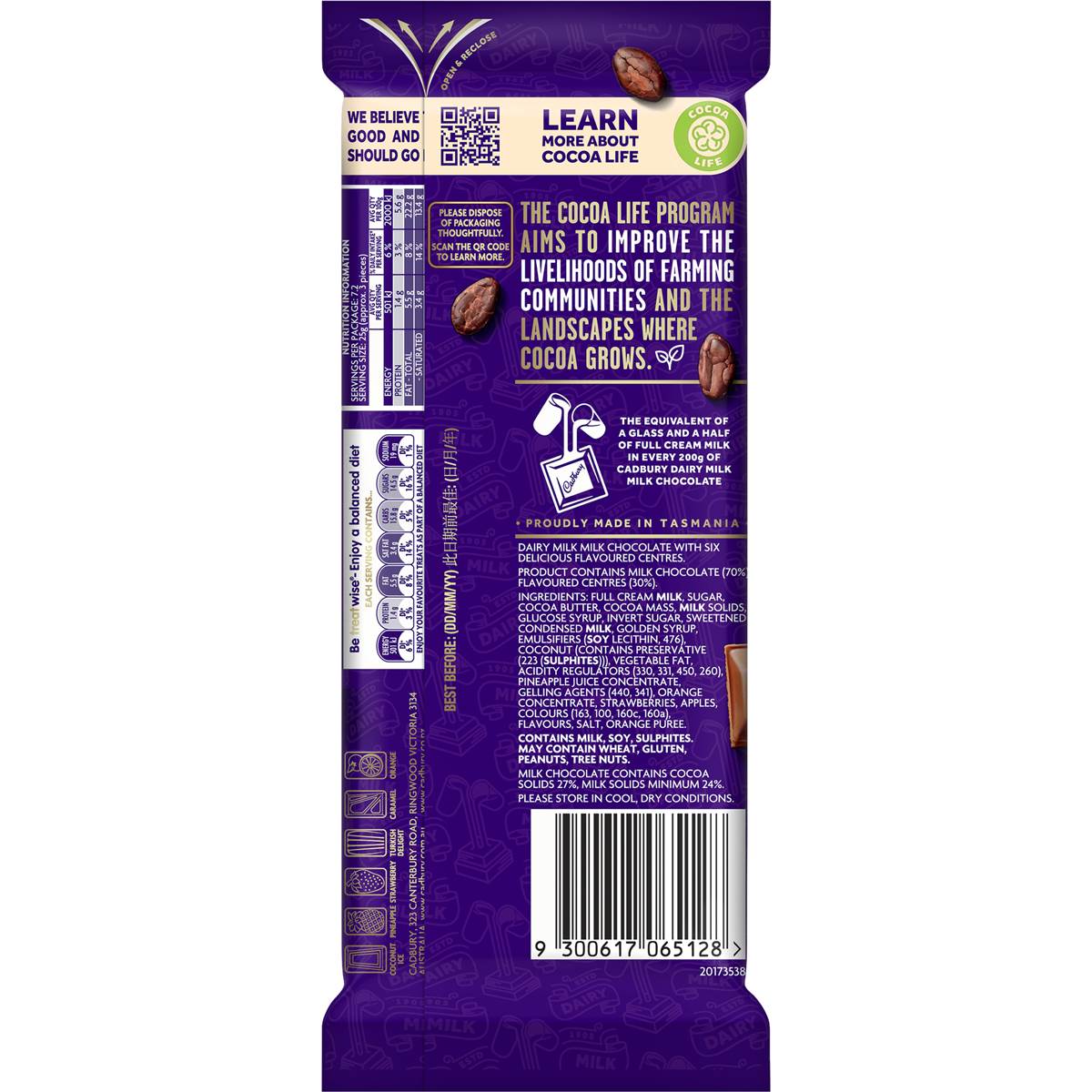Cadbury Dairy Milk Snack Chocolate Block 180g | Woolworths