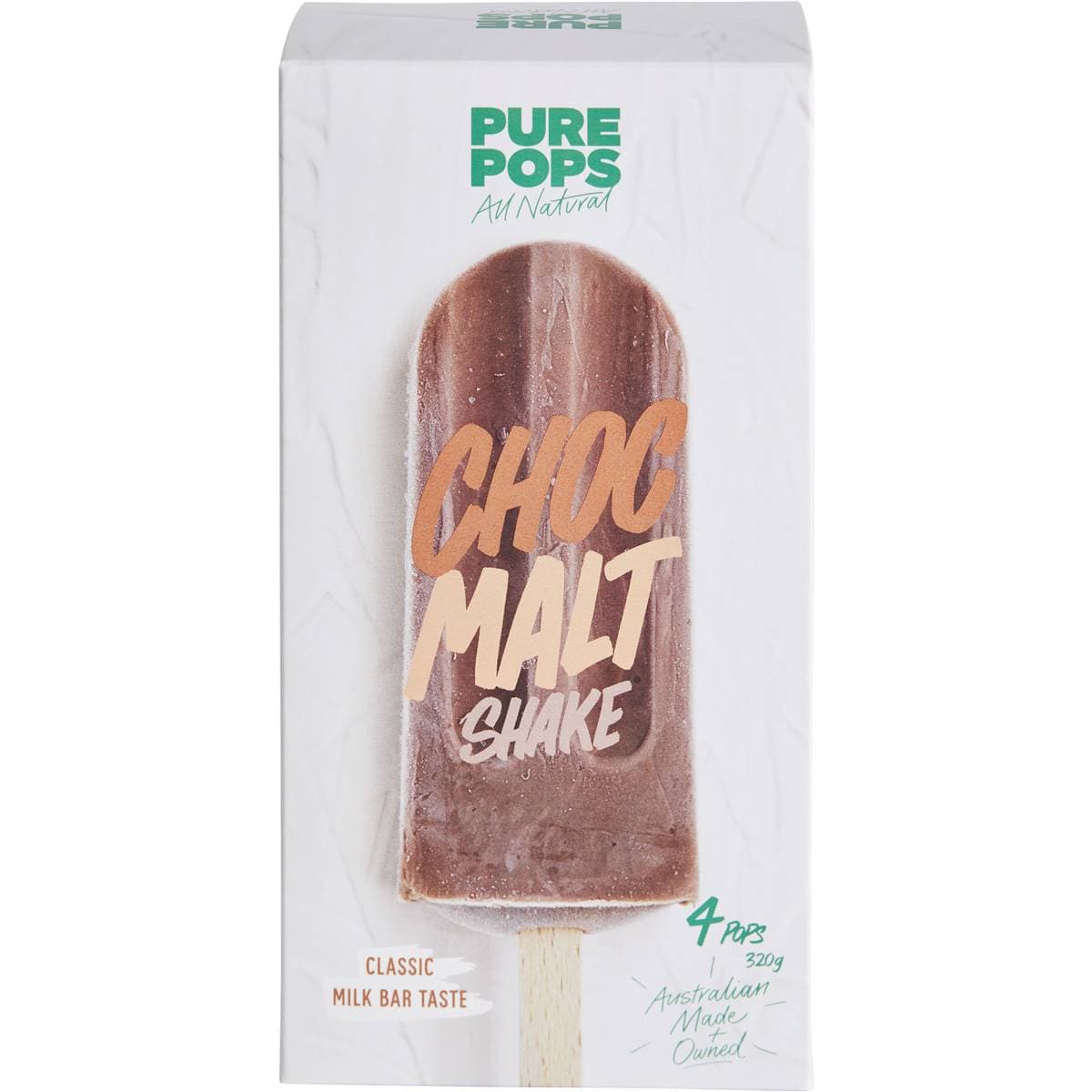 Pure Pops Choc Malt Shake 4 Pack | Woolworths