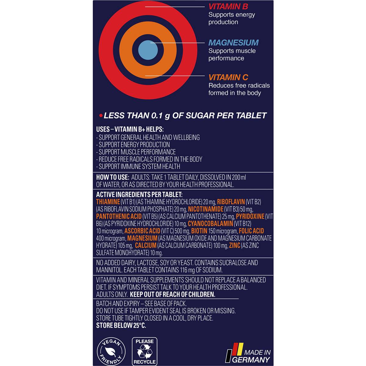 Voost Effervescent Vitamin B+ Performance 40 Pack | Woolworths