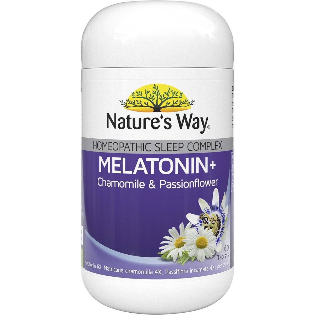 Nature's Way Melatonin+ With Chamomile & Passionflower 60 Pack | Woolworths