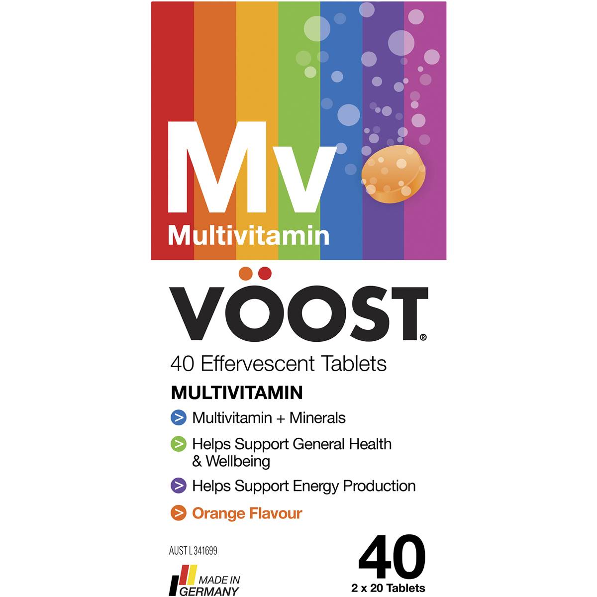 Voost Effervescent Multivitamin 40 Pack | Woolworths