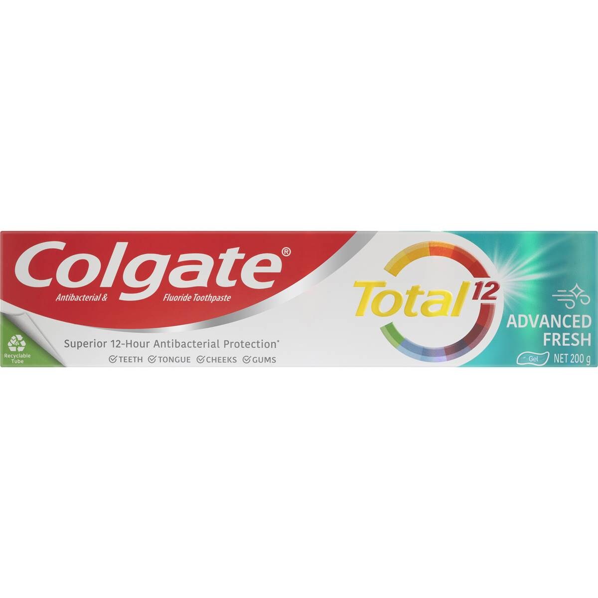 Colgate Antibacterial Toothpaste Total Advanced Fresh Gel 200g | Woolworths