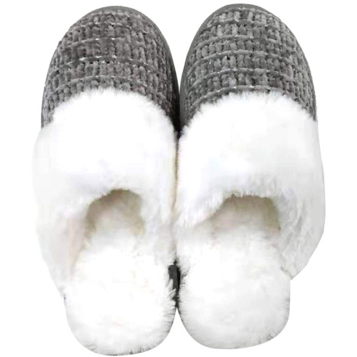Ladies Chenille Slipper Grey Each | Woolworths