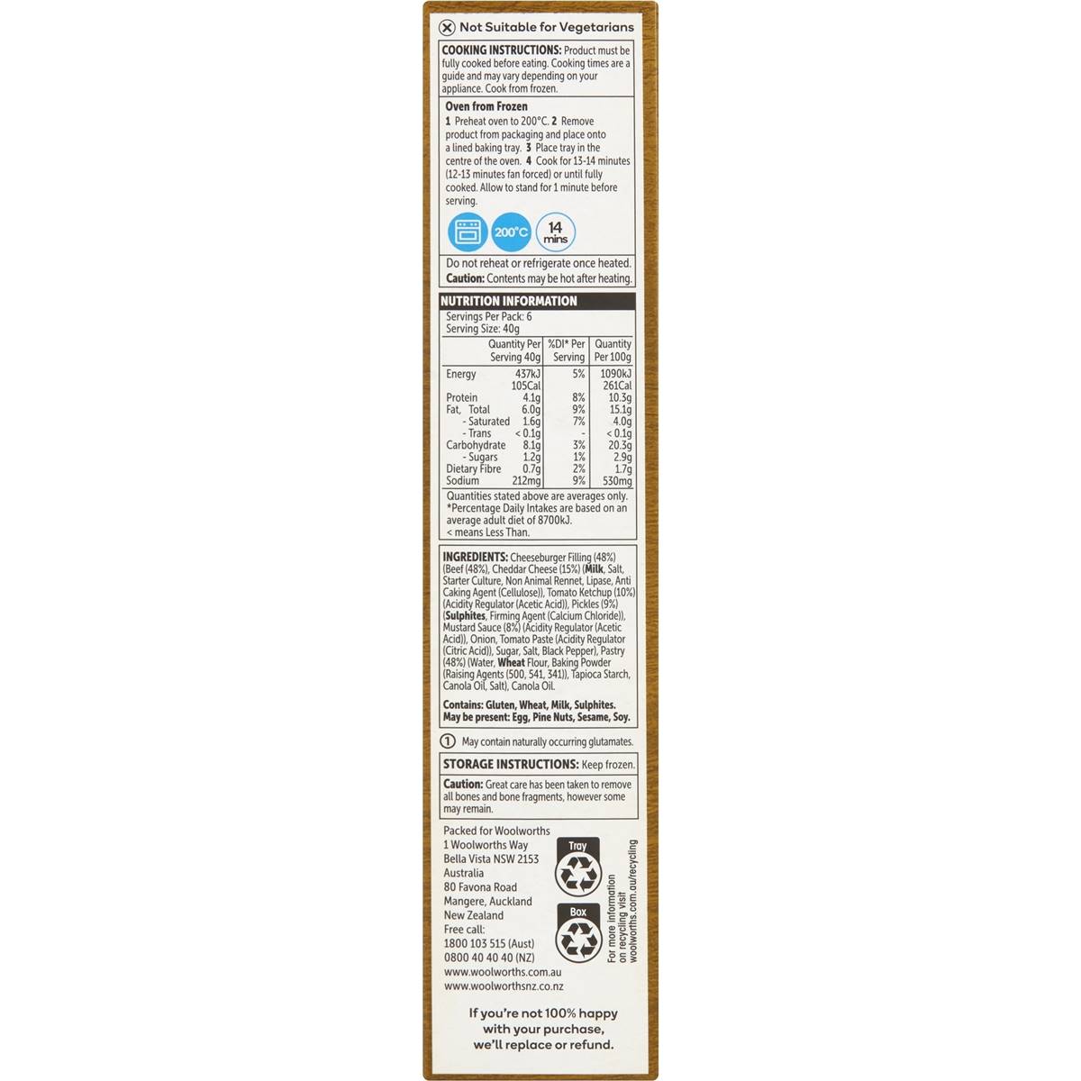 Woolworths Cheeseburger Flavoured Spring Rolls 6 Pack | Woolworths