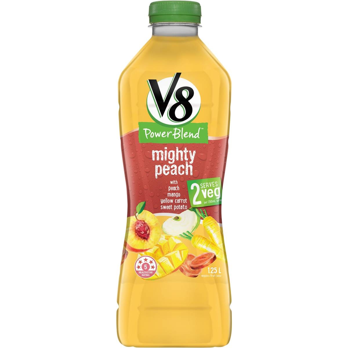 V8 Power Blend Mighty Peach 1.25l | Woolworths