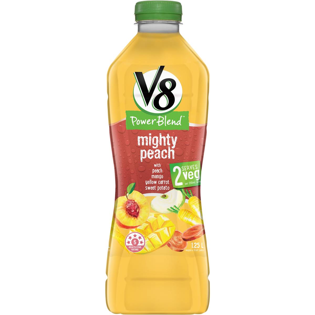 V8 Power Blend Mighty Peach 1.25l | Woolworths