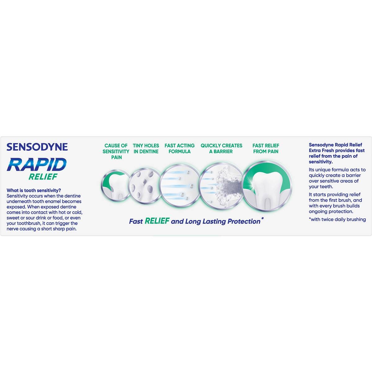 Sensodyne Rapid Relief Toothpaste Extra Fresh 100g | Woolworths