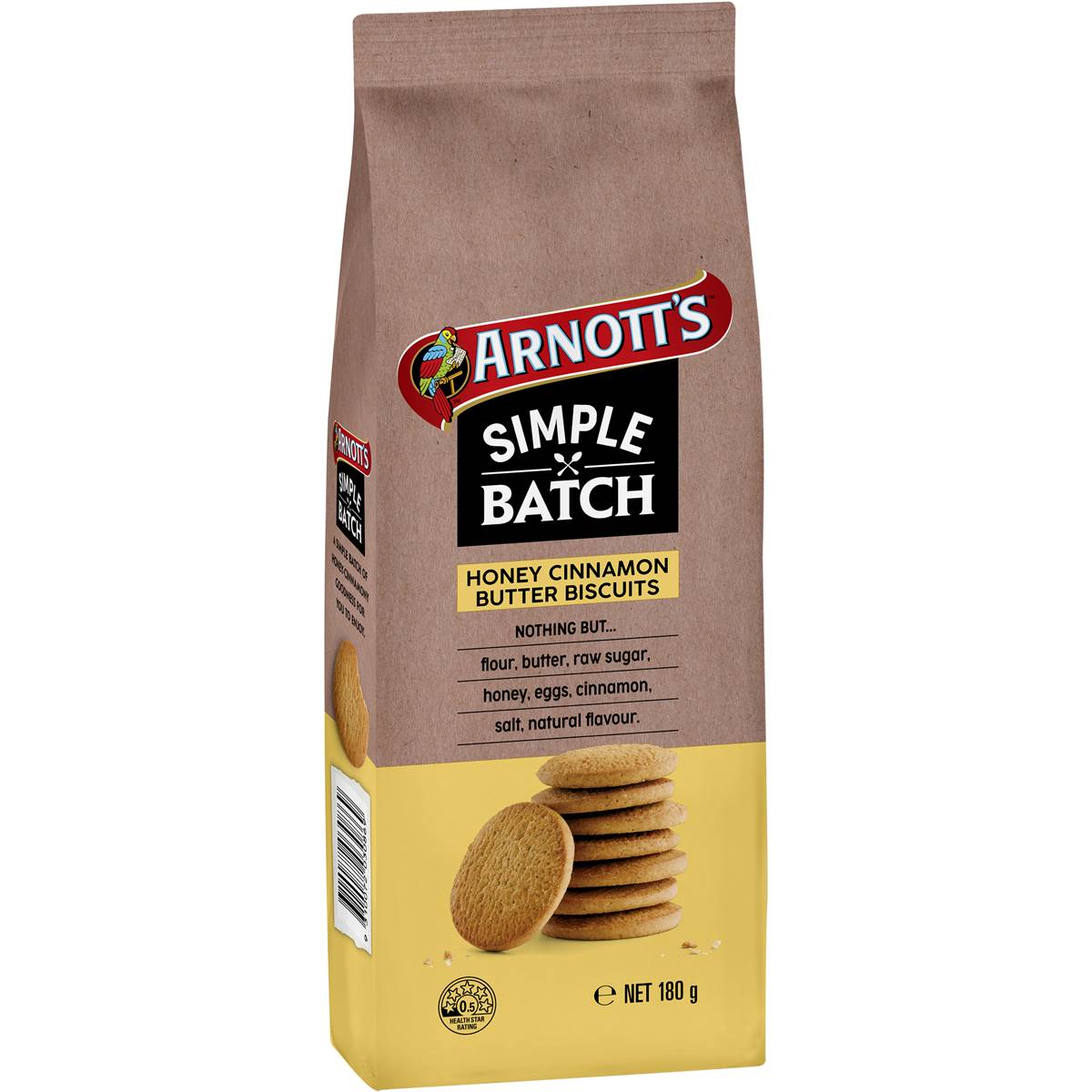 Arnott's Simple Batch Honey Cinnamon Biscuits 180g | Woolworths