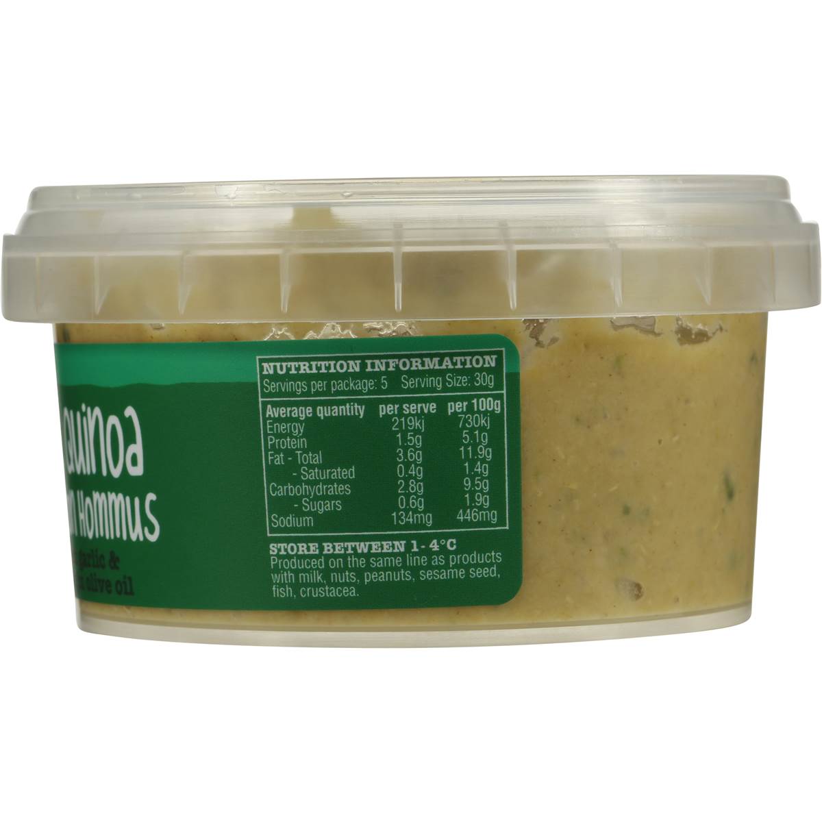 Food Love Kitchen Dip Kale Quince & Lemon Hommus 150g | Woolworths
